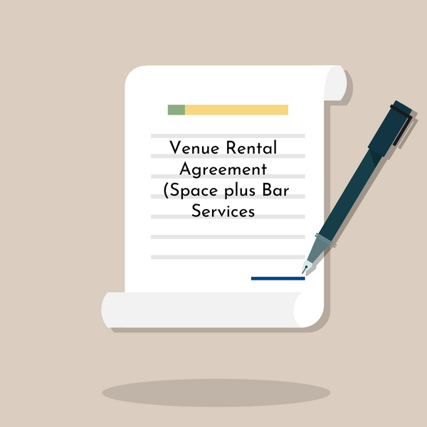Venue Rental Agreement (Space plus Bar Services) - Legally Set
